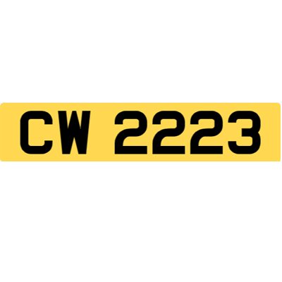 'CW 2223' - Number Plate - www.carfarm.com.hk
